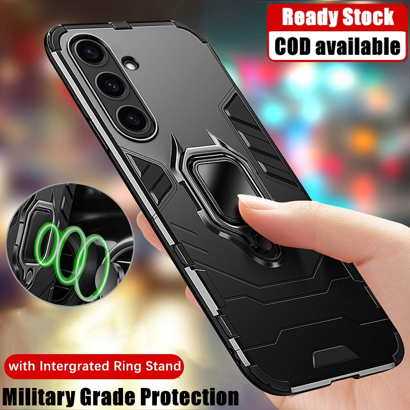 เคสโทรศัพท์มือถือ กันกระแทก ป้องกัน ด้านหลัง แบบสองชั้น สําหรับ Samsung ...