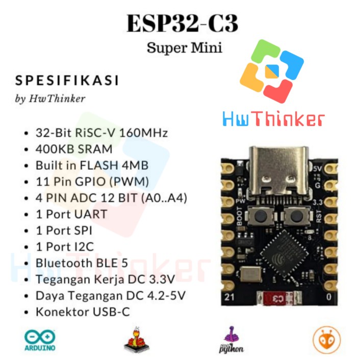 Esp32 C3 Esp32c3 Risc V Super Mini Wifi Bluetooth Ble 50 Tiny Board 7552