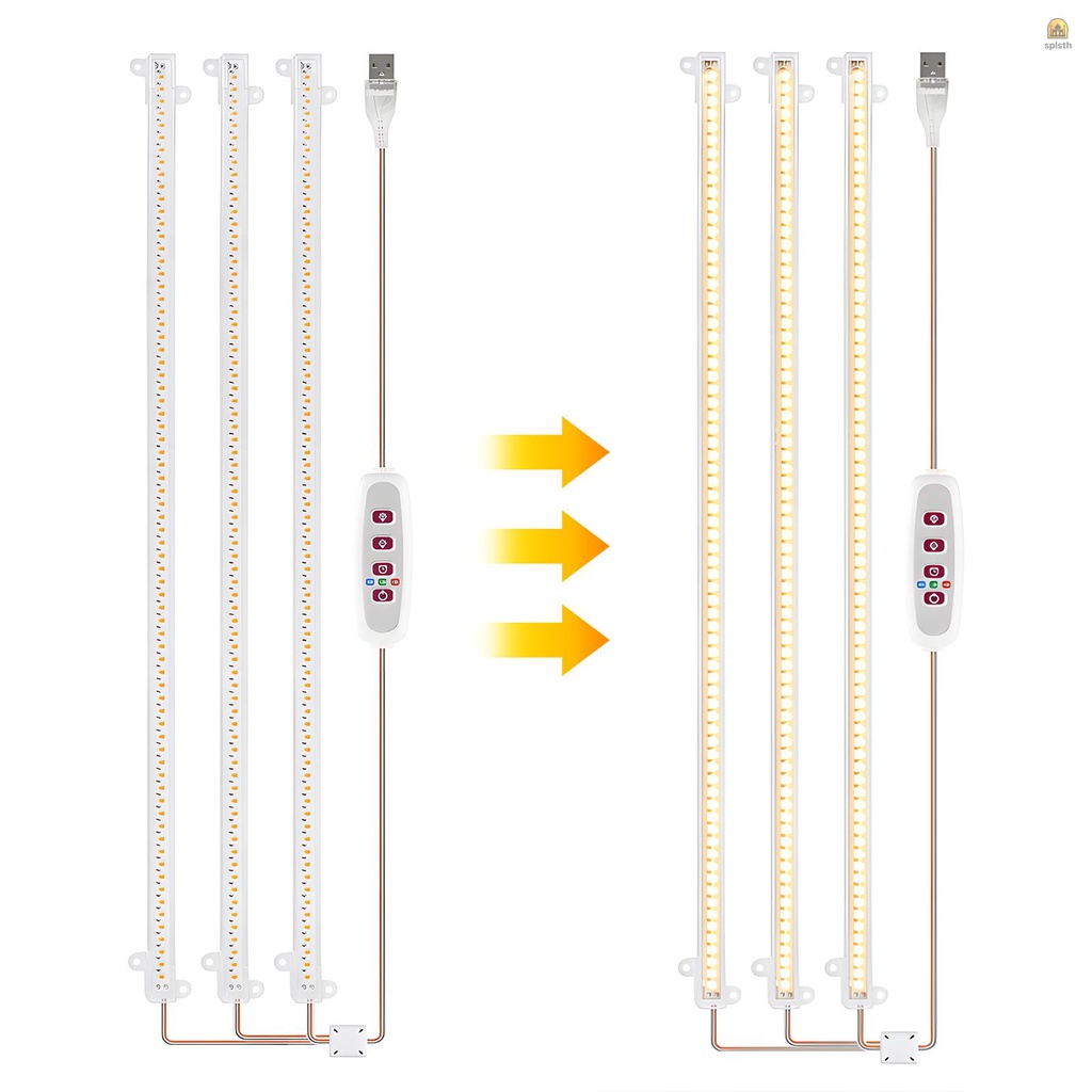 Ving) แถบไฟปลูกพืช LED 6.2W 126LED 4000K 169.2lm ตั้งเวลาได้ 8 ชั่วโมง ...