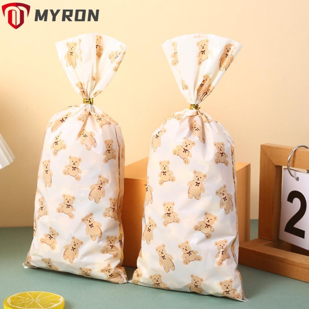Myron ถุงพลาสติกใส่ขนมคุกกี้ ขนมหวาน รูปหมี DIY 25 ชิ้น | Shopee Thailand