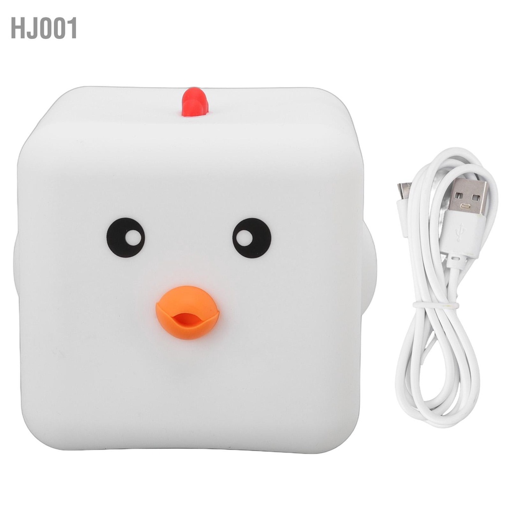 HJ001 สีสัน Cube Chick ไก่ Night Light การชาร์จ USB LED พร้อม Touch ...