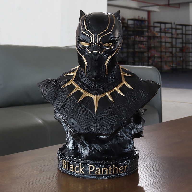 Avengers Black Panther Bust Large Model Hand-Made Marvel Resin Statue ...