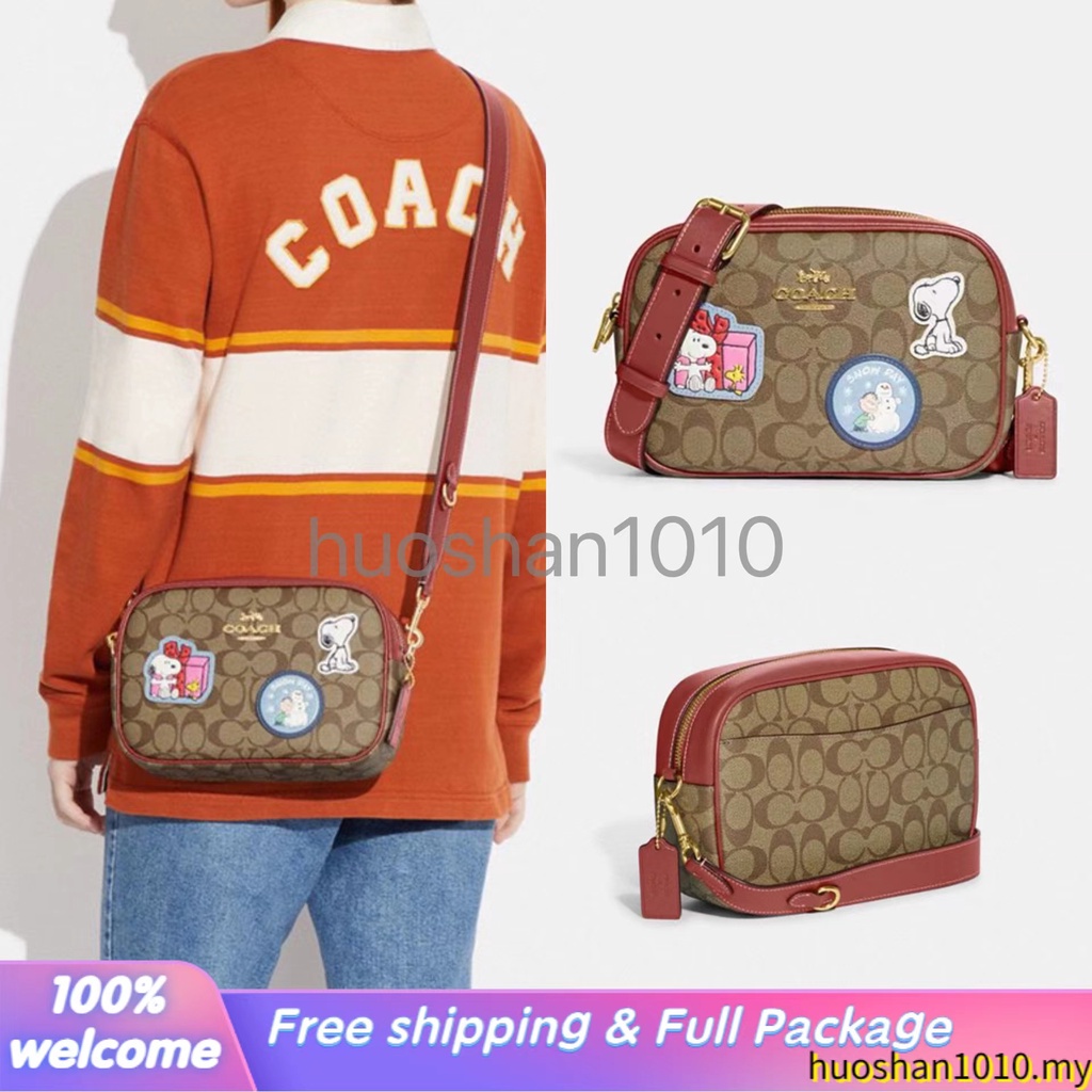 X Peanuts Jamie Camera Bag CF304 Snoopy ผู้หญิง กระเป๋ากล้อง COAC H ...