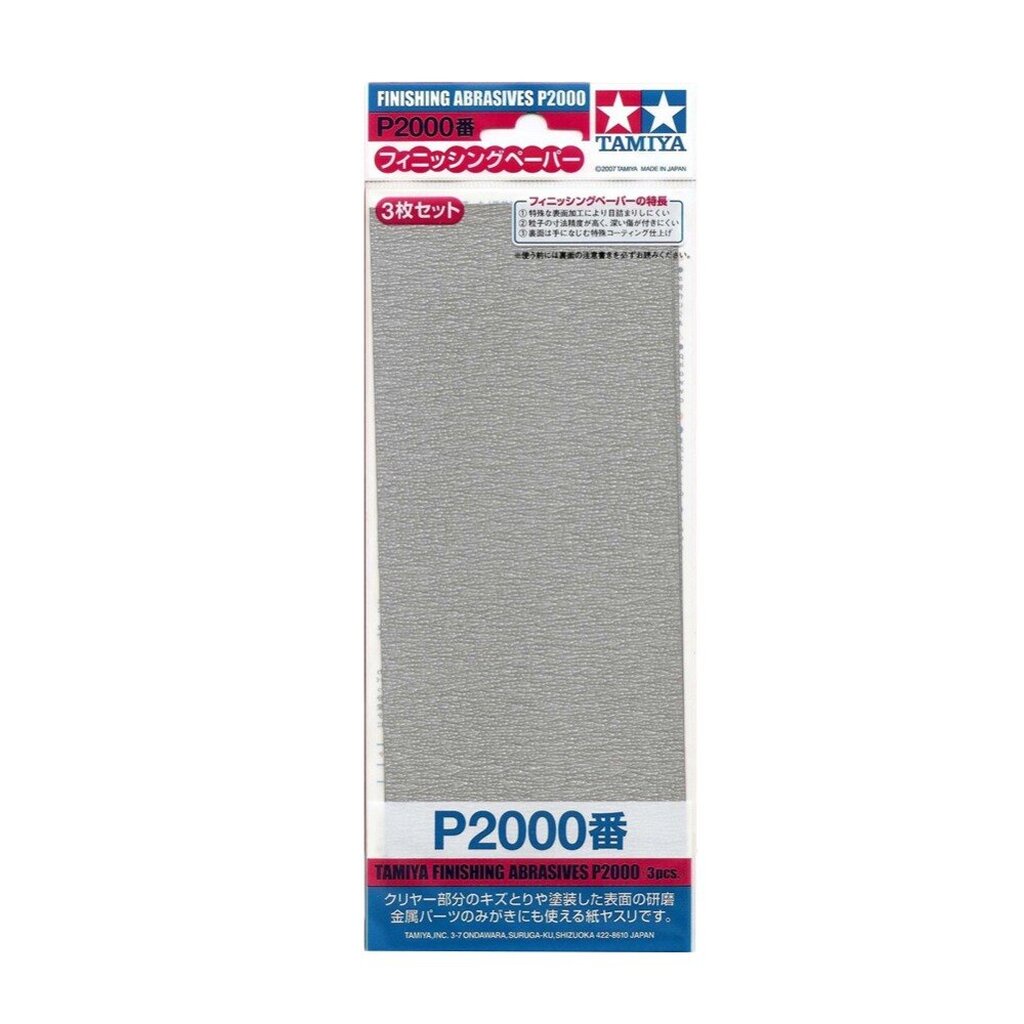TAMIYA 87060 FINISHING ABRASIVES P2000 3 PCS PIECE SANDPAPER SAND PAPER ...