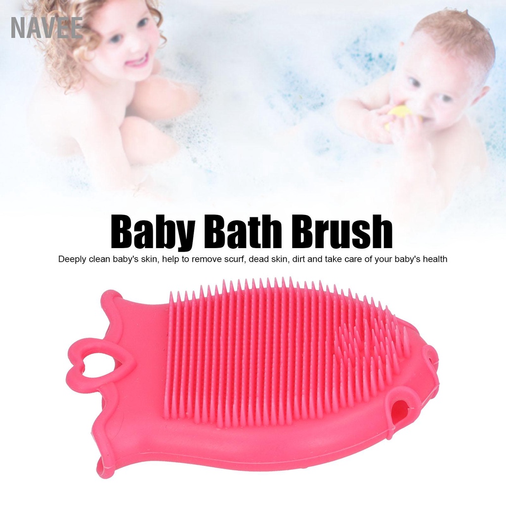 NAVEE Baby Hair Scalp Bush Soft Body Scurf แปรงทำความสะอาด Bath แปรงนวด ...