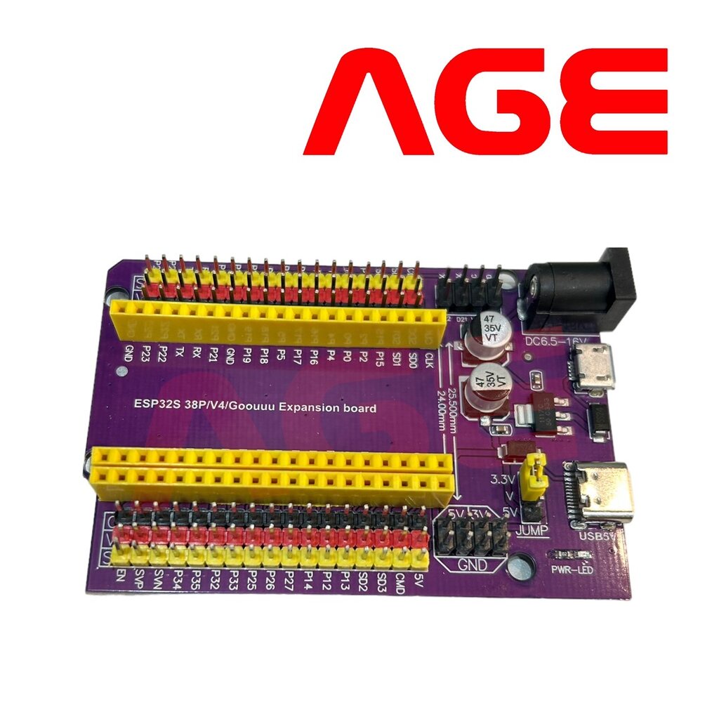 ESP32-IO บอร์ดขยายขา NodeMCU ESP32 แบบ 38 Pin Development Learning Programming Board | Shopee ...