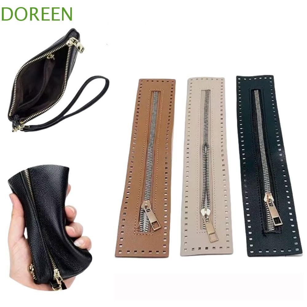Doreen 2PCS ซิปกระเป๋า, PU หนังเปลี่ยนซิป,กระเป๋าปฏิบัติฮาร์ดแวร์ DIY โลหะ Stitch ซิปกระเป๋าถือ ...