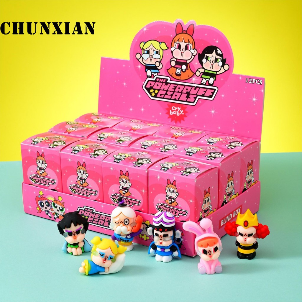 Lizmon 12/24 ชิ้น Mini Jewelry, Labubu The Powerpuff Girls Cartoon Box ...