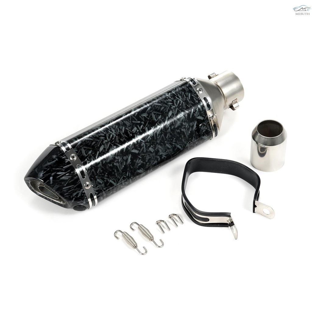 1.5-2in Inlet รถจักรยานยนต์ท่อไอเสียท่อ Slip บน Silencer คาร์บอนไฟเบอร์ ...