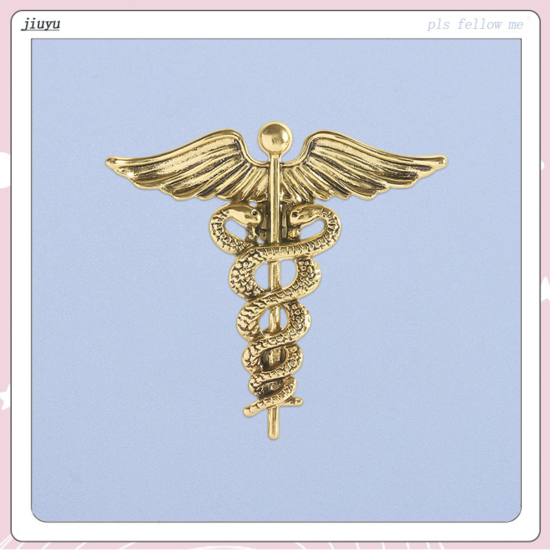 เข็มกลัดป้าย Caduceus Pins เข็มกลัดปกสัญลักษณ์ยาของขวัญสําหรับพยาบาลหมอ ...