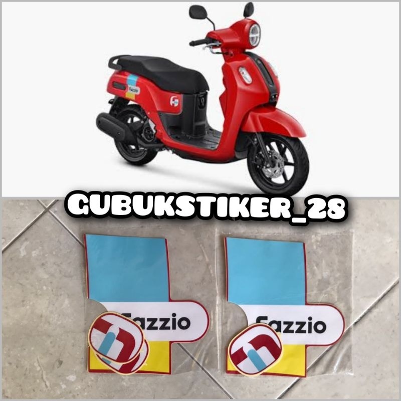 Merah Yamaha FAZZIO 2022 HYBIRD รถจักรยานยนต์ BODY สติกเกอร์ตัดแต่ง ...