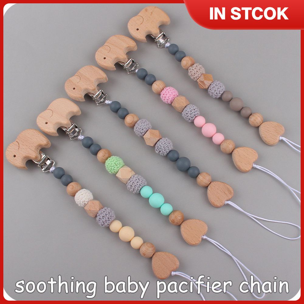 ส่วนบุคคลคลิปจุกนมเด็กอุปกรณ์ให้อาหาร Calm เด็กสบาย Pacifier CHAIN ทารก ...
