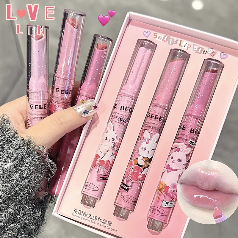 【Lovelin】Gege Bear Bear garden ลิปสติก ลิปน้ําผึ้ง สีชมพู สีขาว | Shopee Thailand