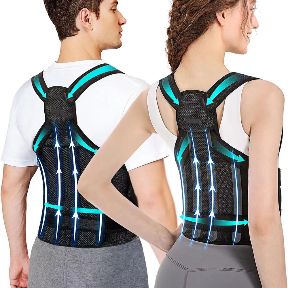 Orthotic Belt: Hunchback male and female orthopedic posture with ...