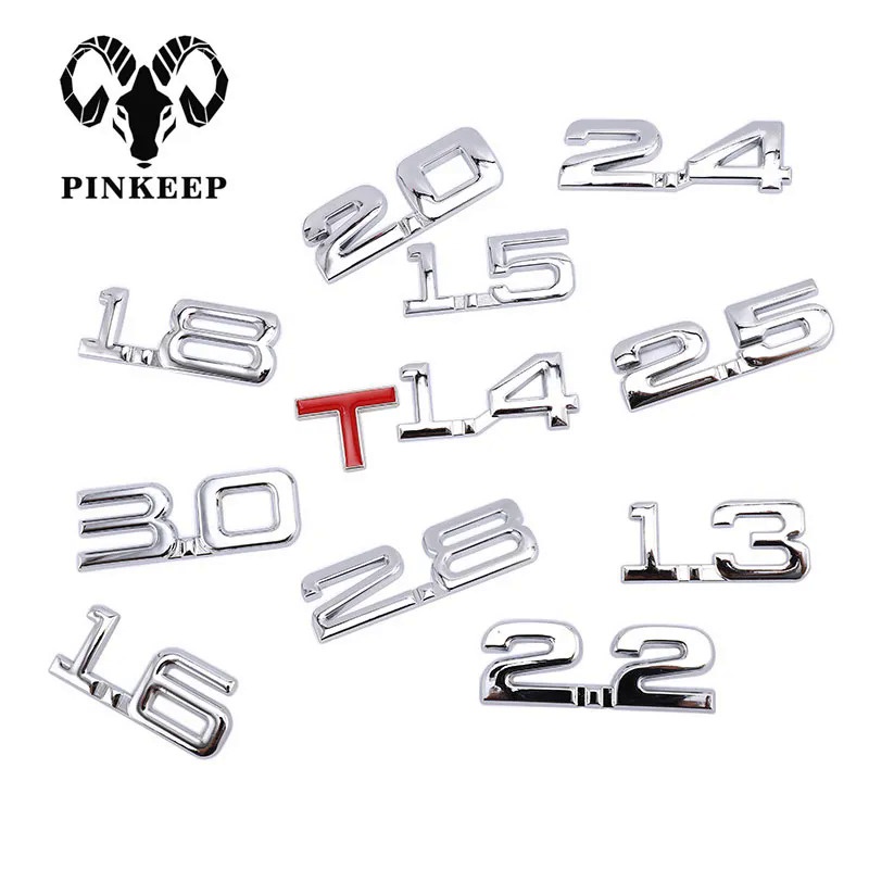 Car 3D Metal 1.6T 1.8T 2.2T 2.5T 3.0T Logo Sticker Emblem Badge Decals ...