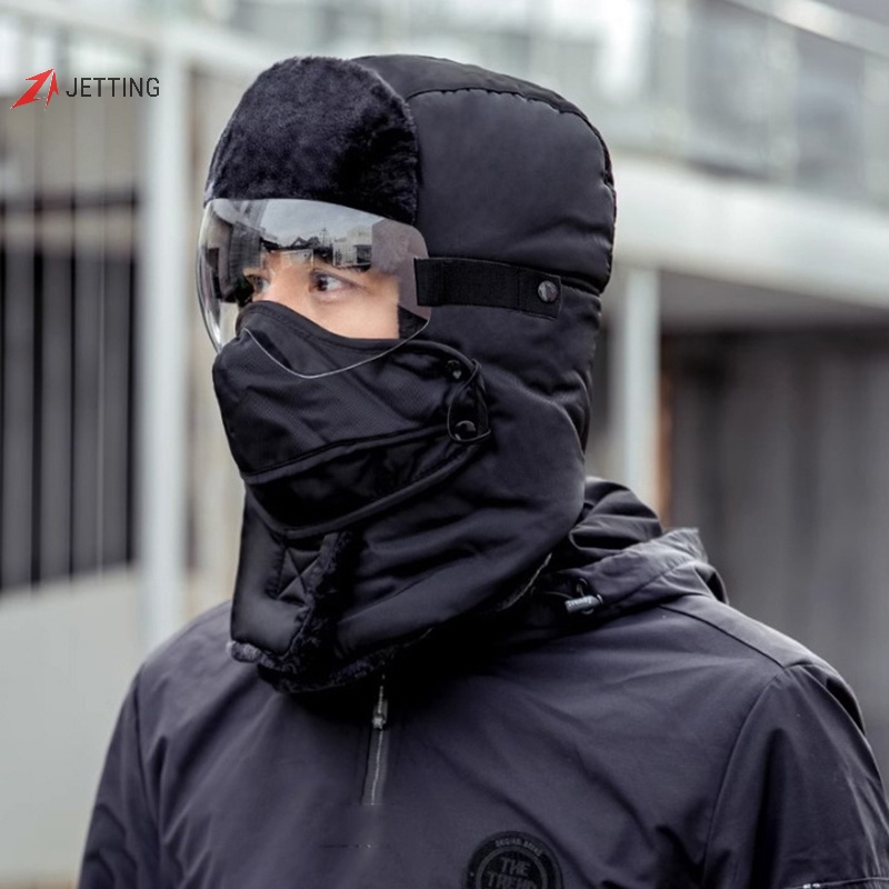 Jtth หน้ากากไหมพรม แบบนิ่ม กันลม ให้ความอบอุ่น พร้อมแว่นตา สําหรับขี่ ...