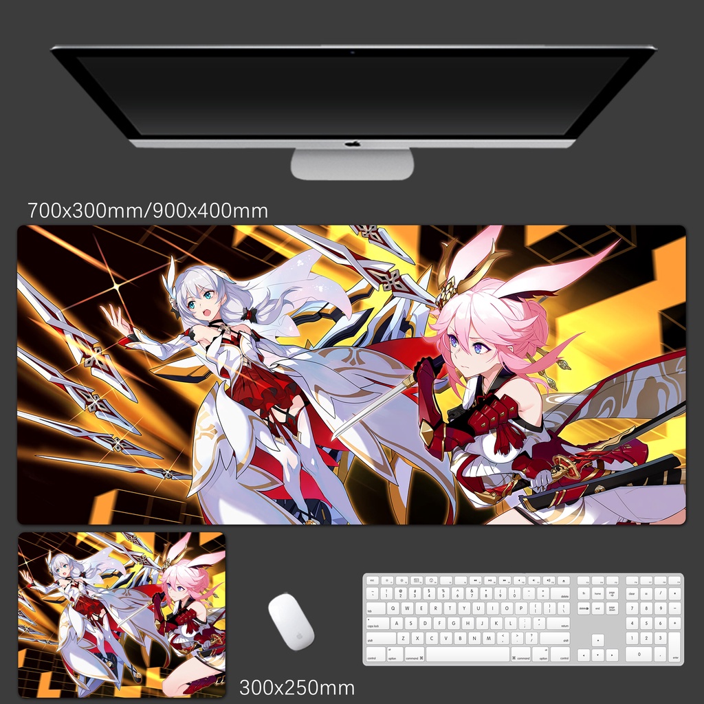 แผ่นรองเมาส์ คีย์บอร์ด ขนาดใหญ่ ลายสัญลักษณ์ Honkai Impact 3 Honkai ...