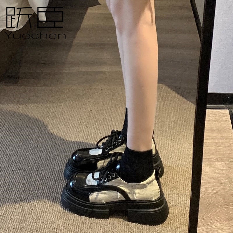 [สินค้าใหม่] Leap Chen Chanel รองเท้าโลฟเฟอร์ ผ้ายีน สไตล์อังกฤษ ย้อน ...