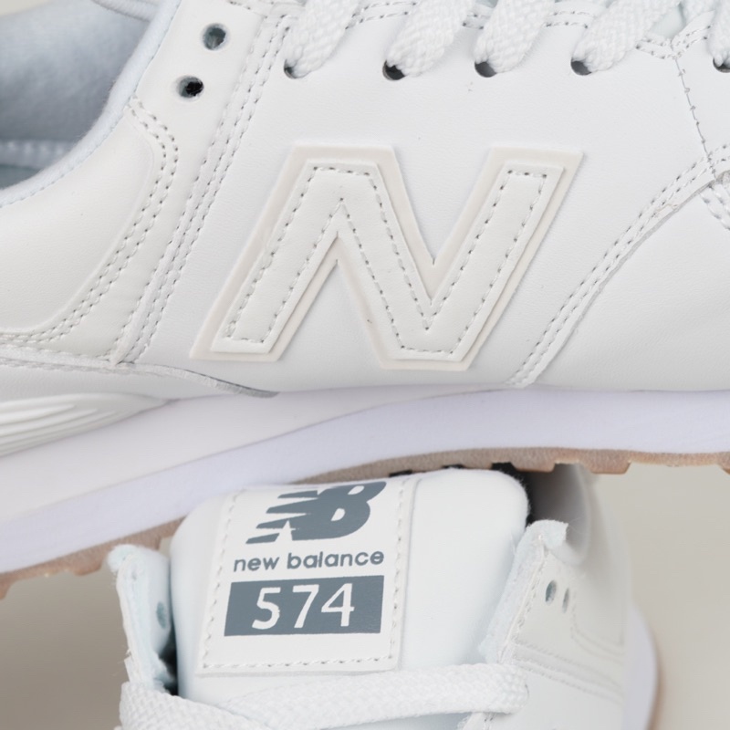 Sepatu New Balance 574 Leather White Gum Sepatu New Balance Putih ...