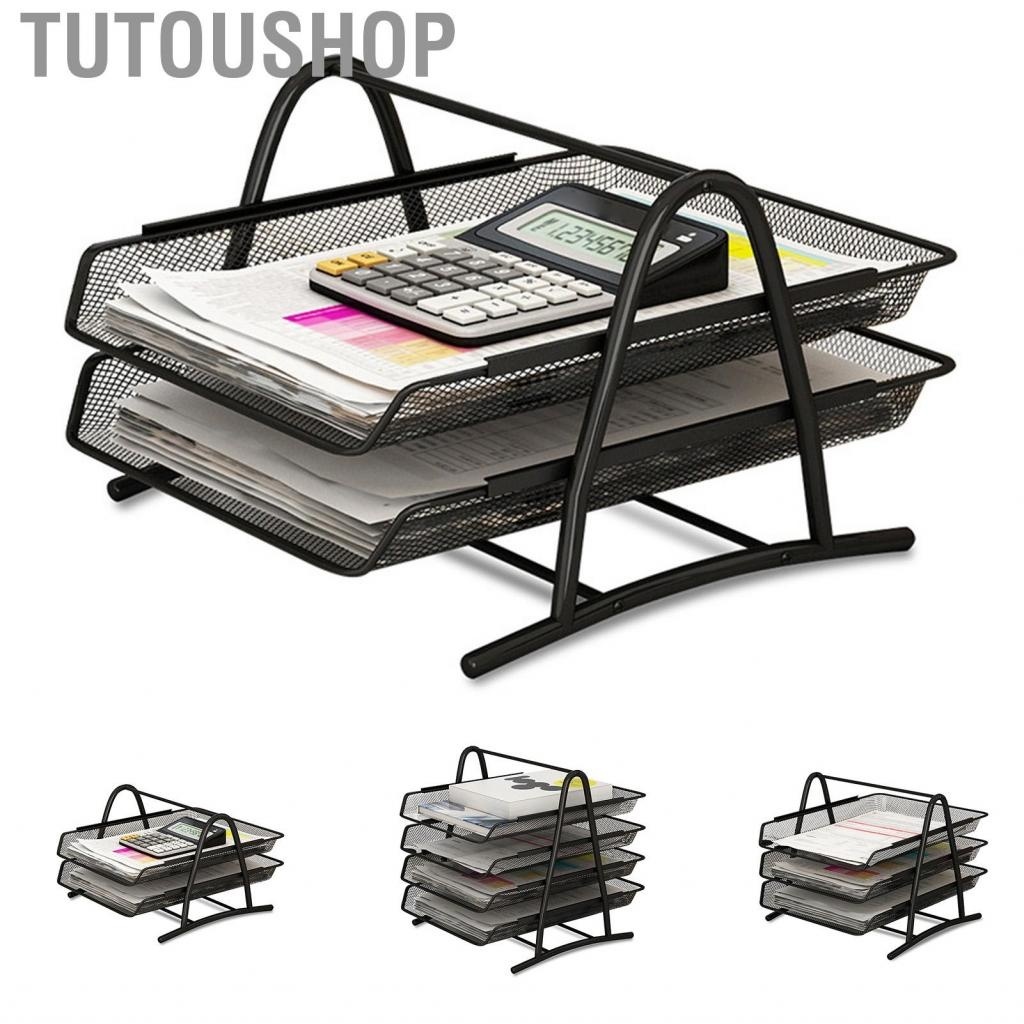Tutoushop Office Desk Document Tray Mesh Bracket Paper Letter Shelf ...