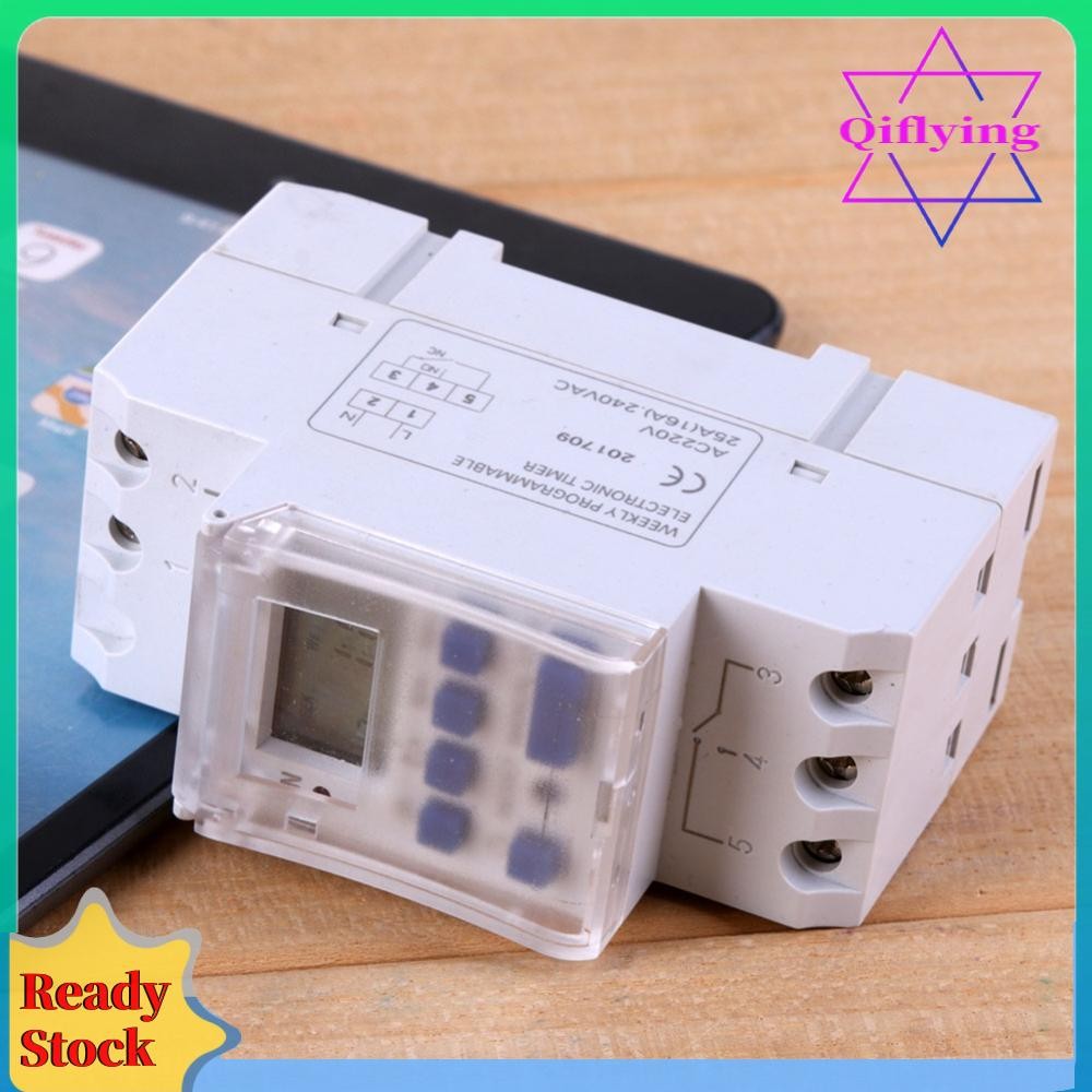 1x 220VAC 16A Din Rail Digital Programable Timer Swich | Shopee Thailand