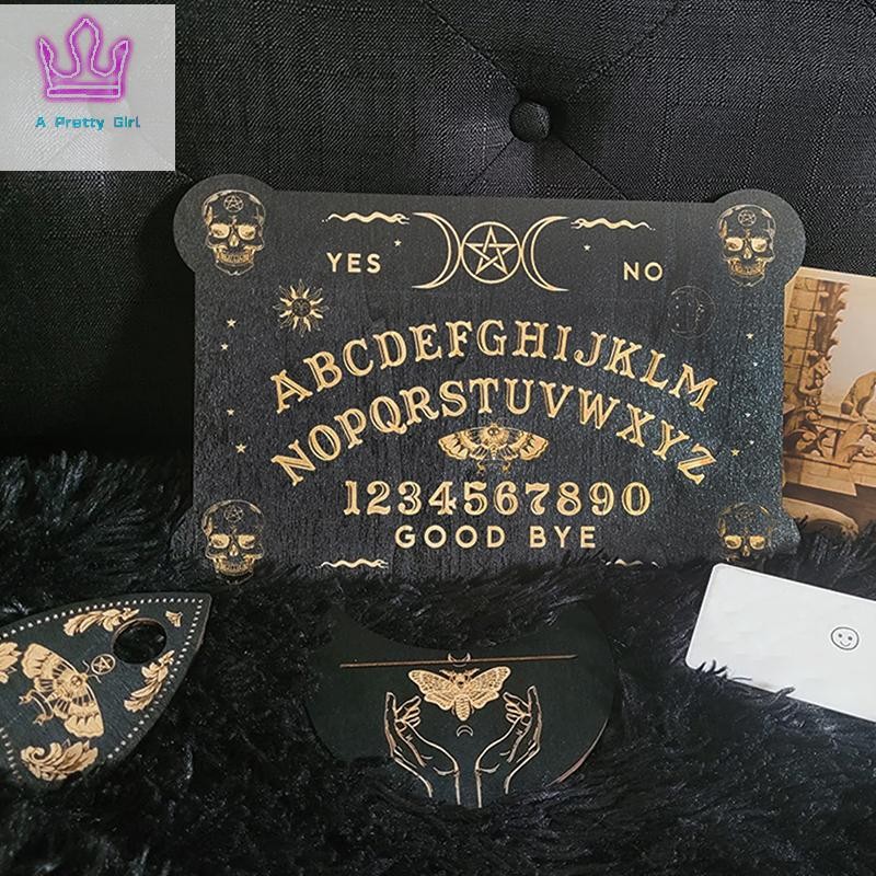 A Pretty Girl 12 นิ้วไม้ Divination Pendulum Board แกะสลัก Magic Board Ouija Board Metaphysical ...