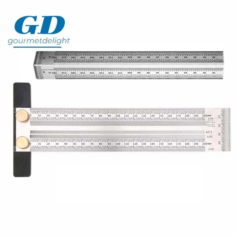 Gourmetdelight T-Type Hole Ruler, High-Precision Scale สแตนเลส Scribing ...