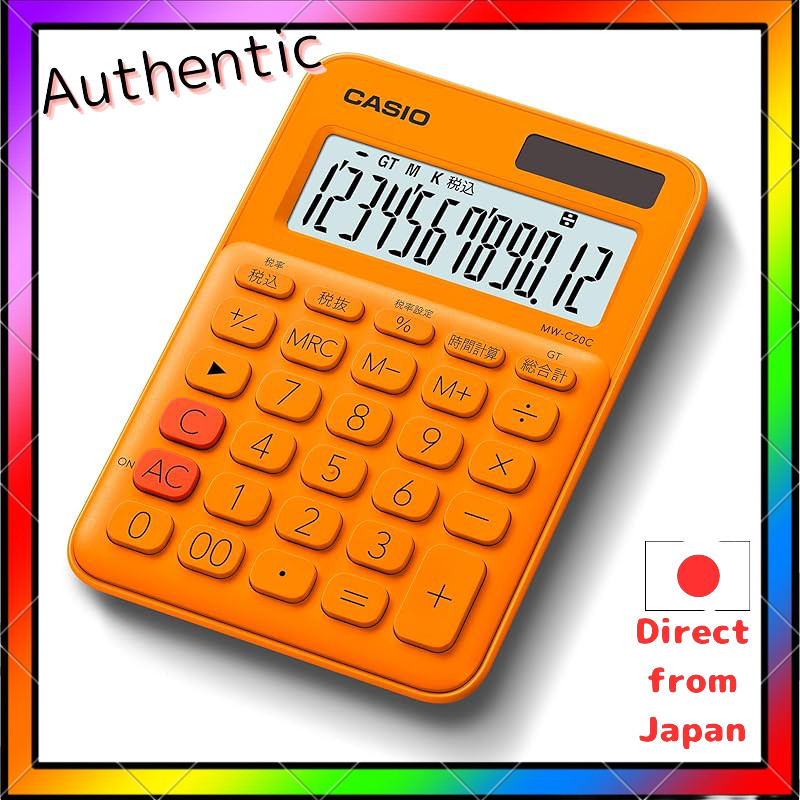 Casio Colorful Mini Calculator - 12 Digits, Multiple Colors Available ...