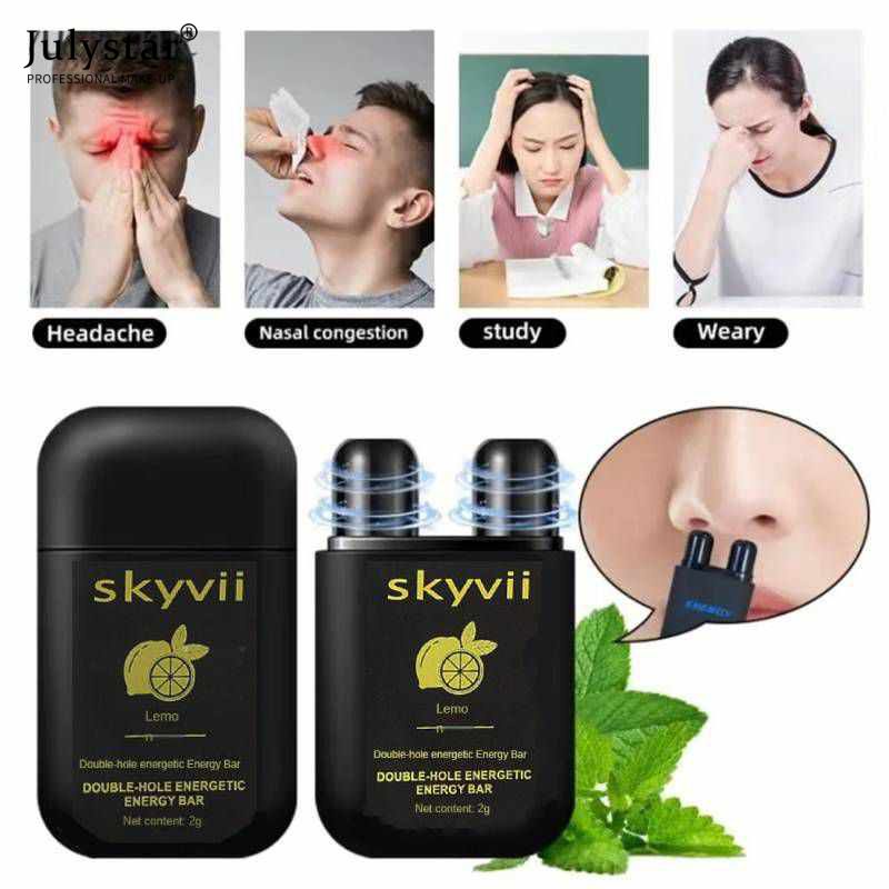 JULYSTAR Skyvii Vitality Energy Stick ทำความสะอาดตับจมูกสมุนไพรกล่องคู่ ...