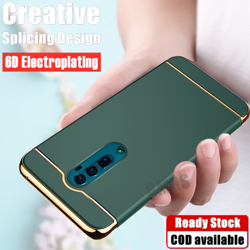 เคสโทรศัพท์มือถือแบบแข็ง ผิวด้าน พร้อมกรอบชุบไฟฟ้า 6D สําหรับ OPPO Reno ...