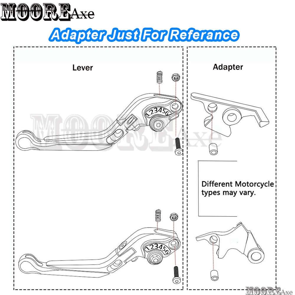 Mooreaxe อุปกรณ์เสริมรถจักรยานยนต์สําหรับ Honda Click 160 ABS CBS ดัดแปลง 6 ขั้นตอนปรับ CNC ...