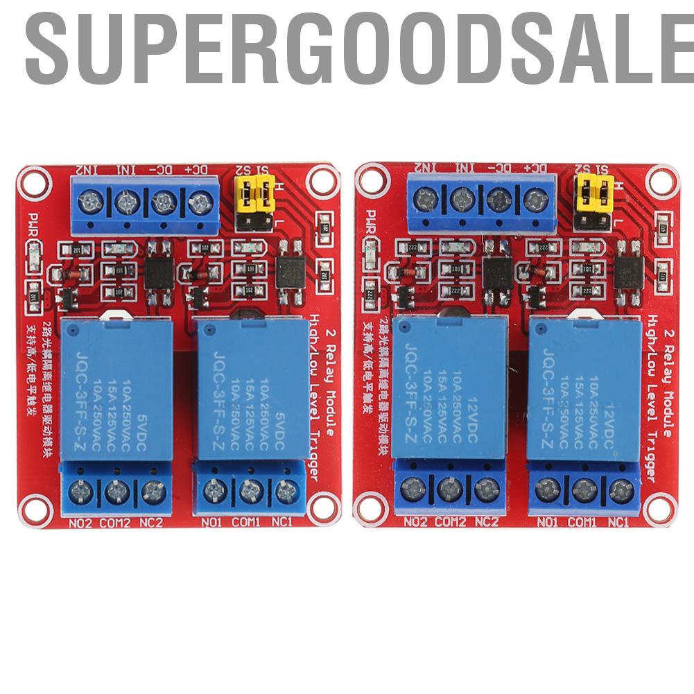 Supergoodsales 2 Channel Relay Module with Optocoupler High Low Level ...