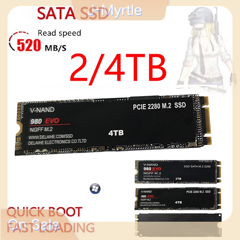 Junmengbbb ฮาร์ดดิสก์ภายใน SATA 2280 M.2 SSD NGFF 980 EVO Plus 128GB M.2 2/4TB สําหรับแล็ปท็อป ...