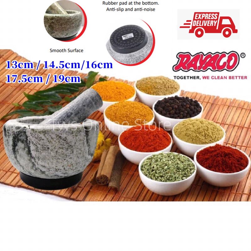 RAYACO Mortar & Pestle With Non-Slip pad | Guacamole Salsa Maker ...