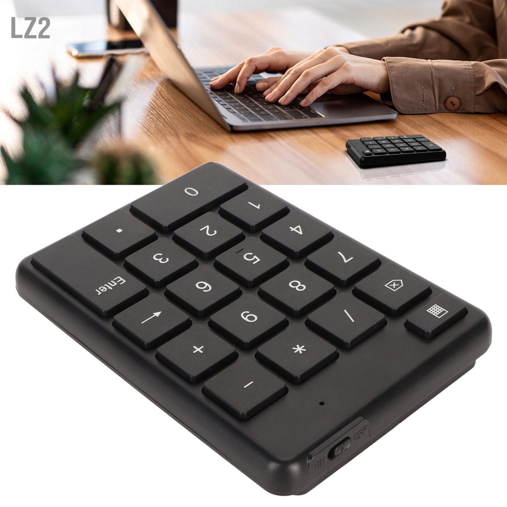 LZ2 บลูทูธ 5.1 แป้นพิมพ์ตัวเลข 19 คีย์ ERGONOMIC Number Pads แบตเตอรี่ ...