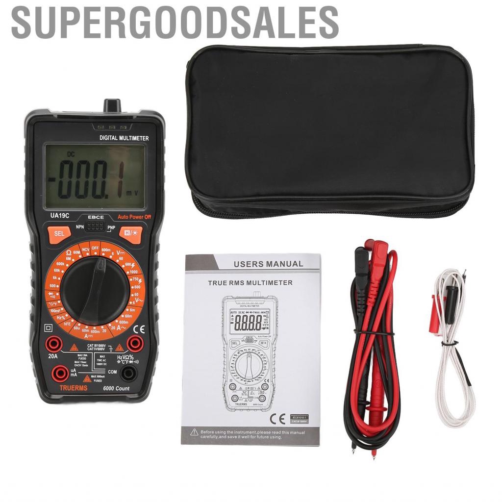 Supergoodsales Electrical Tester Multimeter True RMS Portable Automatic ...