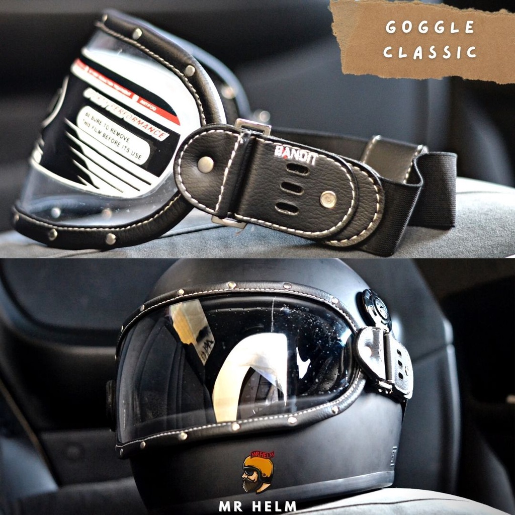 หมวกกันน็อค แบบกระจก/แว่นตา GRINGGO/BELL CLASSIC RETRO PREMIUM (MR Helmet) | Shopee Thailand