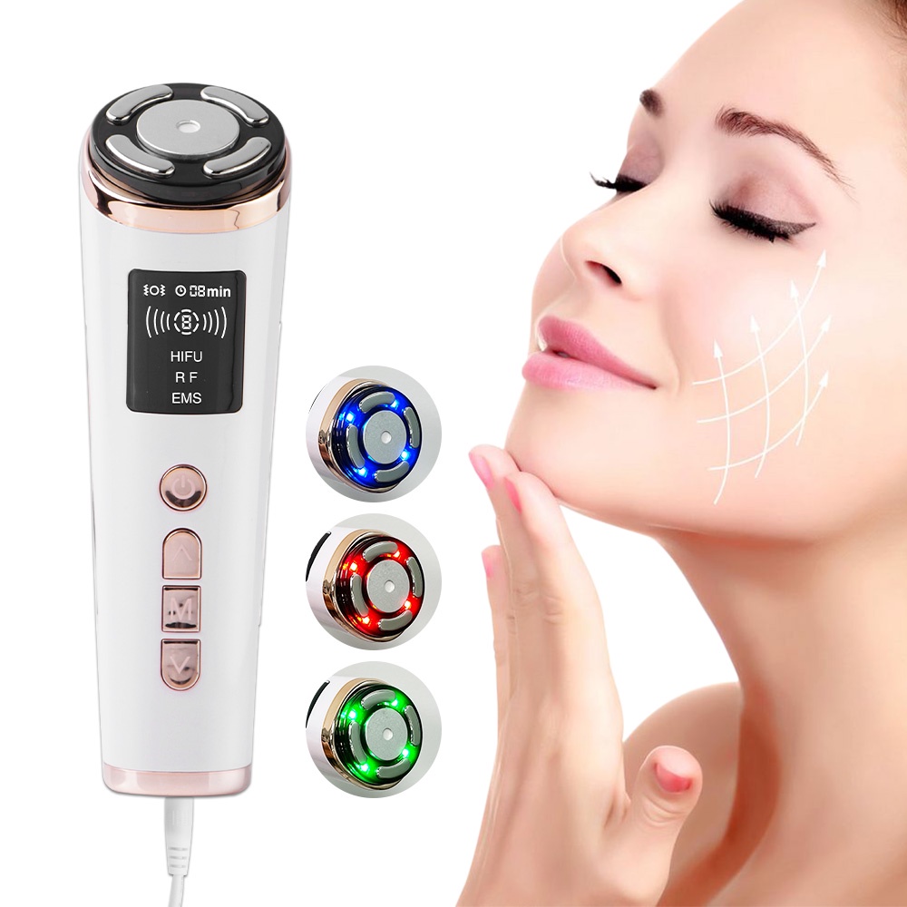 RF Ultrasonic Beauty Instrument EMS Microcurrent Facial Lifting กระชับ ...