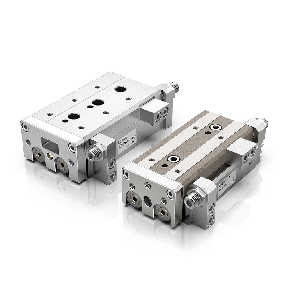 กระบอกสไลด์ SMC Type MXQ MXS6 8 12 16 25L-10 20 30 40 50 75 100 AS ...