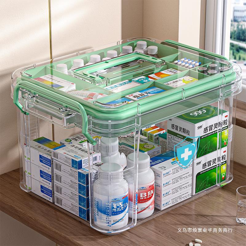 Spot# Multi-Layer Medicine Box Family Pack Household Medicine Box Large ...