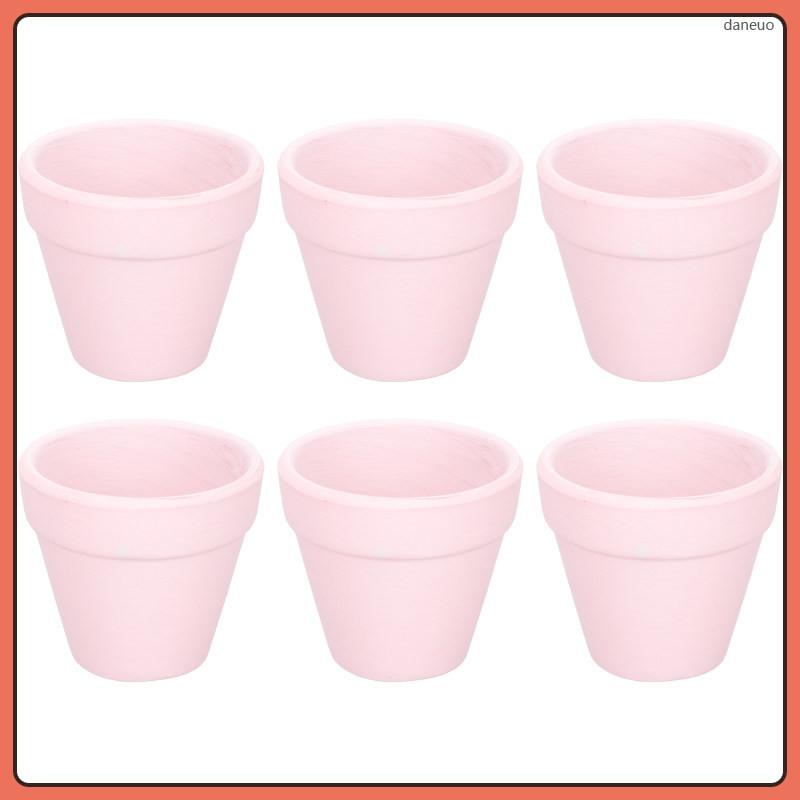 แจกันกระถางต้นไม้ ดินเผา ดอกไม้อวบน้ํา ขนาดเล็ก สีมาการอง 6 ชิ้น | Shopee Thailand