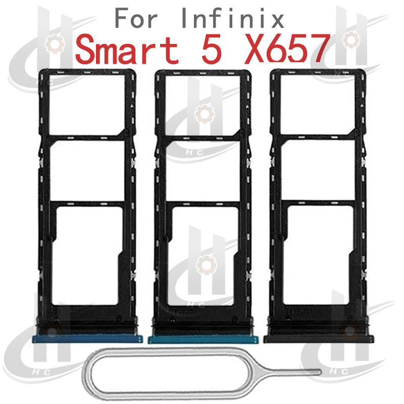 สําหรับ Infinix Smart 5 X657 / X657B ถาดซิมการ์ดผู้ถือการ์ด Reader SD ...