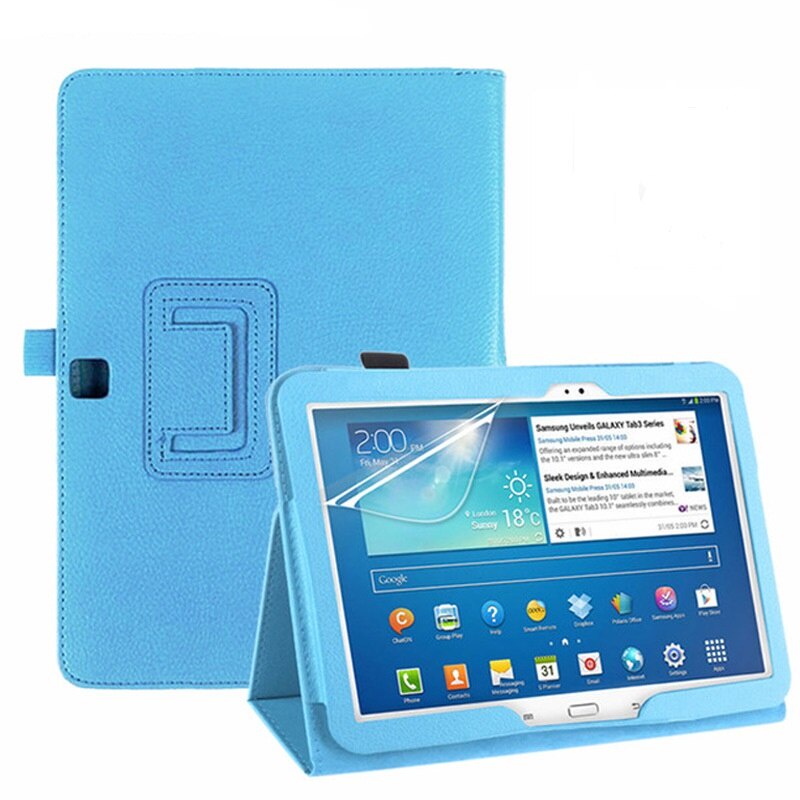 เคสแท็บเล็ตหนัง Pu ป้องกันรอย พร้อมขาตั้ง สําหรับ Samsung Galaxy Tab 4 10.1 นิ้ว SM T530 T531 ...