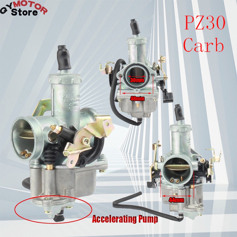 Motorcycle 30mm Carburetor PZ30 Power Jet Accelerating Pump For 200cc 250cc Motocross Pit Dirt ...