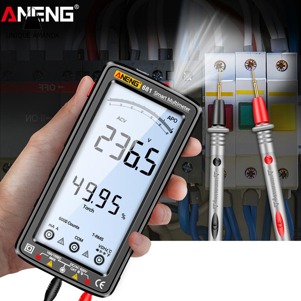 【จัดส่งในพื้นที่】ANENG 681 682 683 เครื่องมัลติมิเตอร์ดิจิทัล AC/DC ชาร์จได้ ไม่สัมผัส | Shopee ...