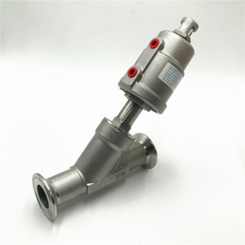 2" SS304 Clamp OD 64mm Single Acting Sanitary Angle Seat Valve Normally ...