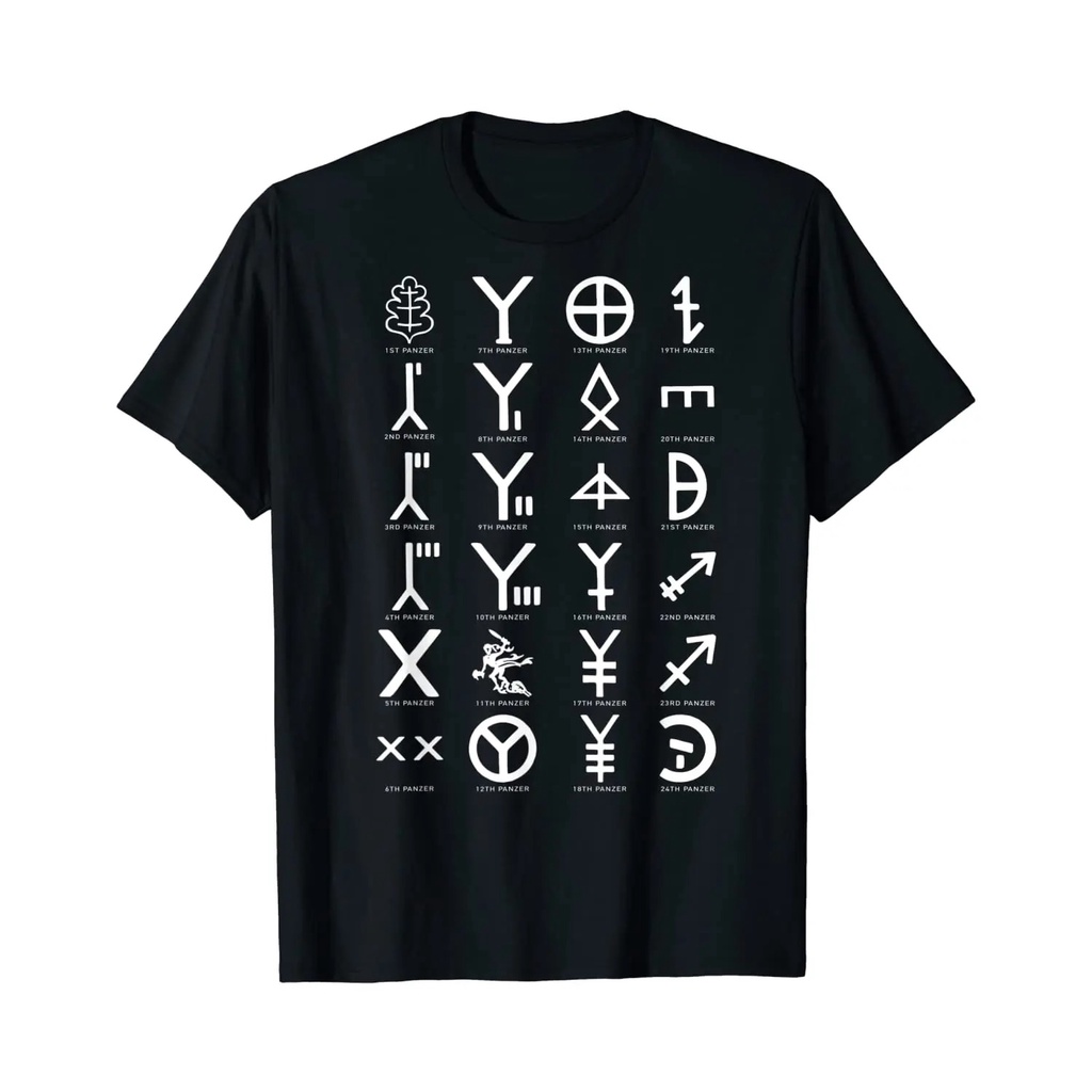 เสื้อยืด พิมพ์ลายสัญลักษณ์ Panzer Divisions Ww2 German Tanks Insignia ...