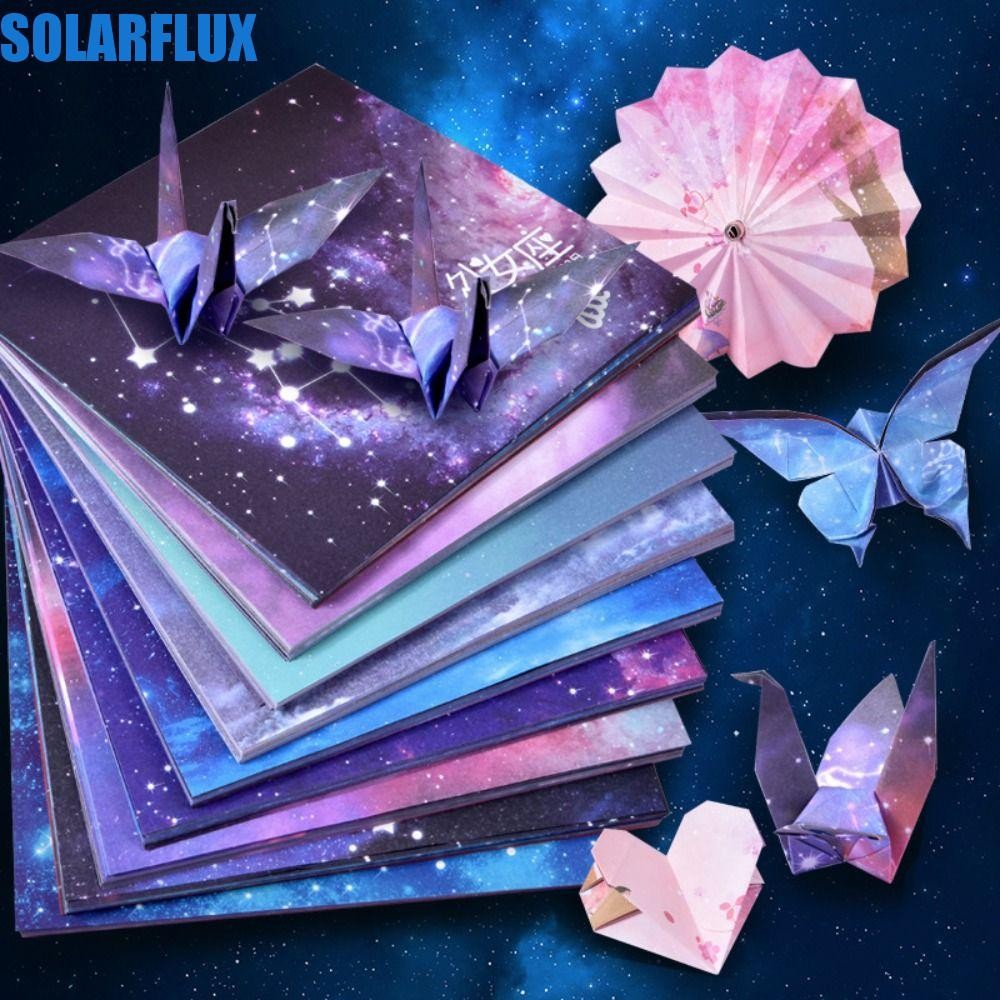 Solarflux Origami paper Handcraft Starry Pattern Square Galaxy Sakura ...