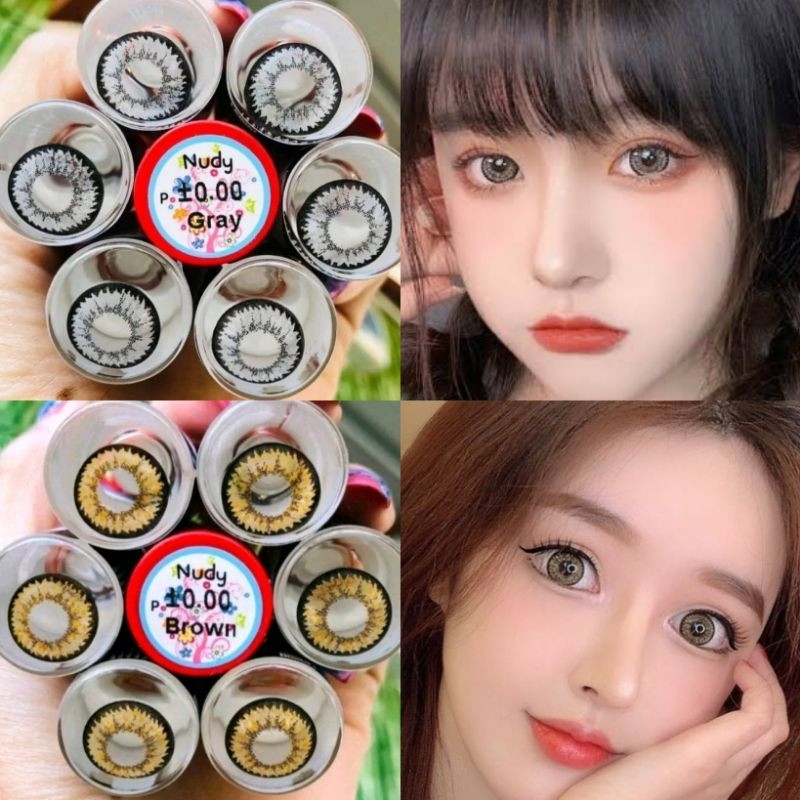 คอนแทคเลนส์ Nudy สีเทา/ตาล Gray/Brown | Shopee Thailand