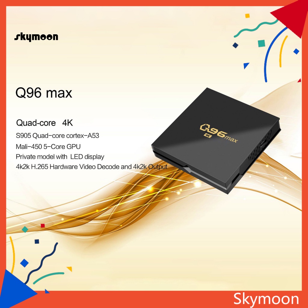 Skym* ชุดกล่องรับสัญญาณ Q96 MAX 4K HD รองรับ Android 100 รองรับกล่องรับสัญญาณสมาร์ททีวี 1 ชุด ...